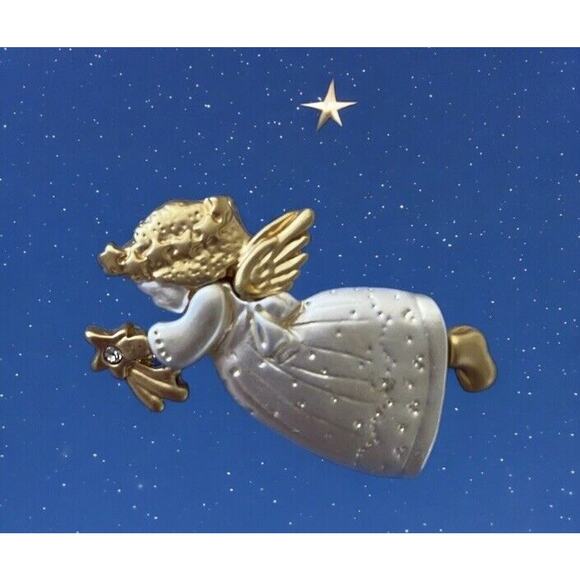 Angel | Jewelry | New Handcrafted Mixed Metal Crystal Flying Angel With ...